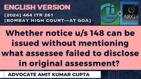 Whether Notice U S 148 Can Be Issued Without Mentioning What Assessee