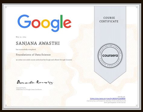 Sanjana Awasthi On Linkedin I Successfully Completed The Foundation Of Data Science Course
