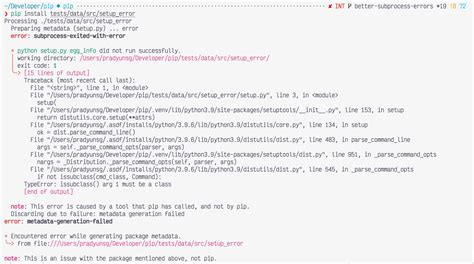 add additional diagnostics to our error messages · issue 10421 · pypa