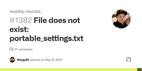 File Does Not Exist Portablesettingstxt · Issue 1382 · Heidisql