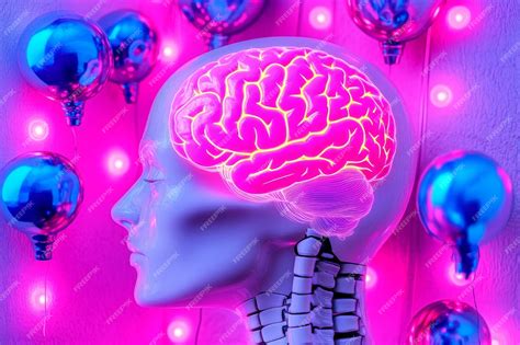 Connectomics Sensory Neurons And Neural Synchronization Human Figure With Glowing Circular Brain