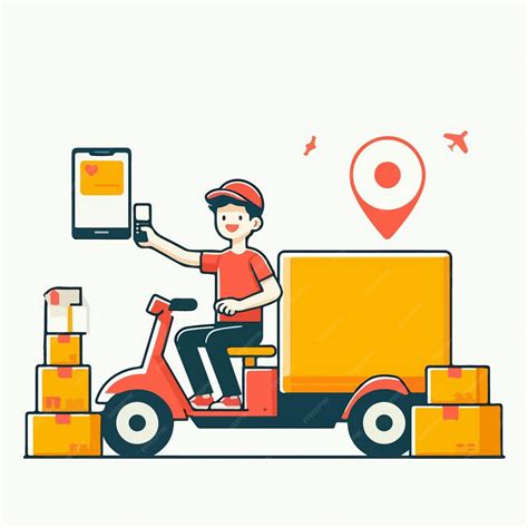 Premium Vector Vector Illustration Of Delivery Service In Flat Design