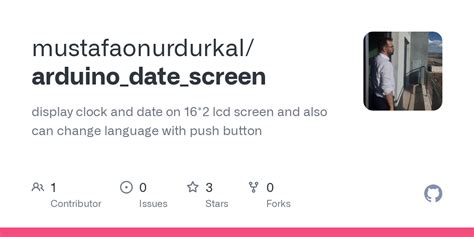 github mustafaonurdurkal arduino date screen display clock and date