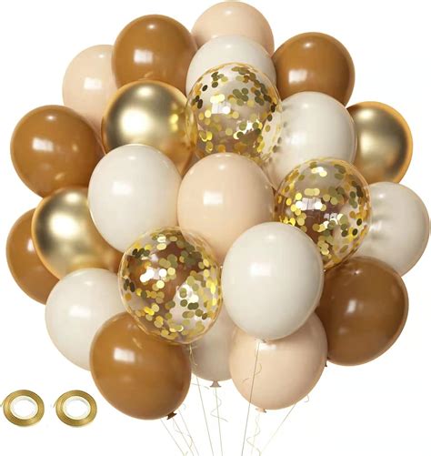Luftballons Braun Beige Apricot Gold Sipeayan St Ck Cm Helium