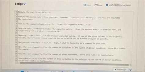 Solved Matlab Augmented Matrices In This Activity You Wil
