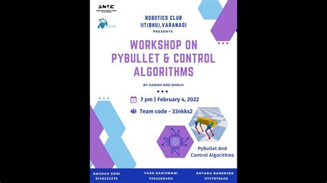 pybullet and control algorithms workshop la robo liga event youtube
