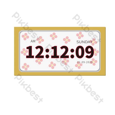 Dibujo De Reloj Digital En Blanco