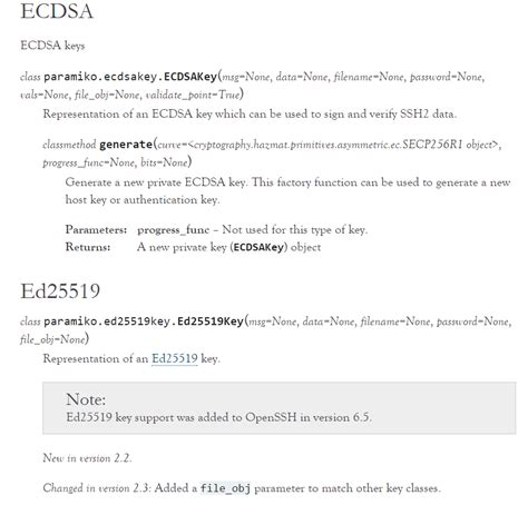 Ed25519 Key Generation Support · Issue 1136 · Paramikoparamiko · Github