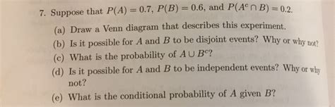 Solved Suppose That P A P B And P A C Chegg Com