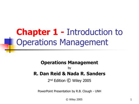 operations management introduction and key concepts