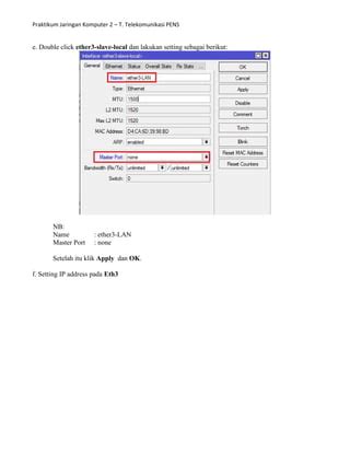 Praktek Mikrotik Router Dan Tata Cara PDF