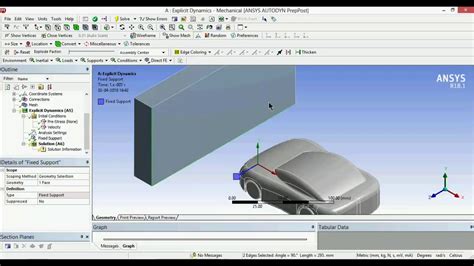 Car Crash Test Explicit Dynamics Ansys Workbench 181 And 190
