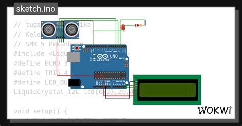 Sketch Ultrasonik Dan O Wokwi Esp32 Stm32 Arduino Simulator