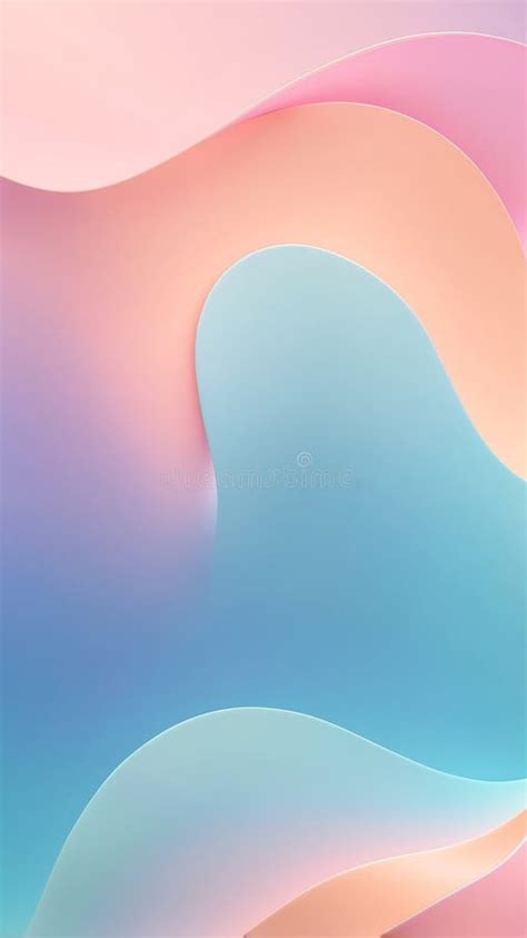 Generative Ai Soft Abstract Pastel Waves Background Stock Illustration Illustration Of Rainbow