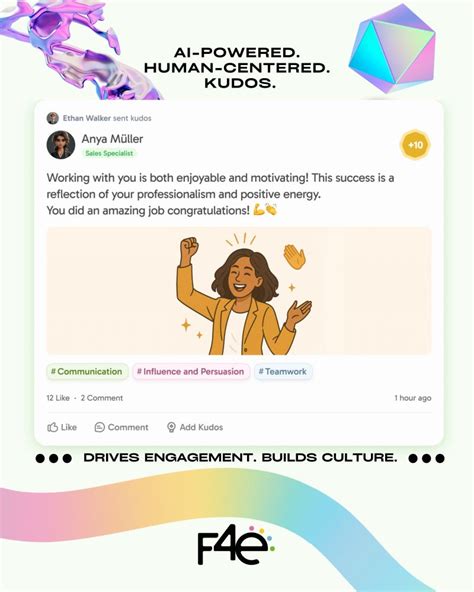 F4e Kudos Peopleandculture Employeeexperience Aihr Futureofwork F4e