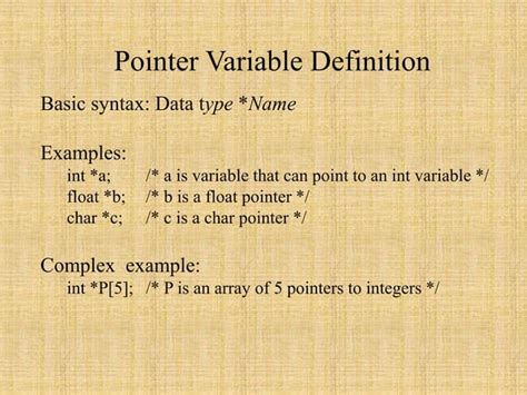 Presentation On Pointers Ppt