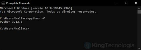 Tutorial Como instalar o Python no Windows e verificar a versão instalada KingTecnologia