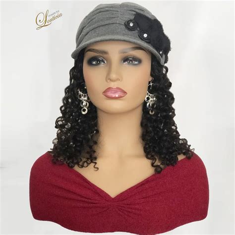Fancy Gray Chemo Cap With Hair Attached For Cancer Patients