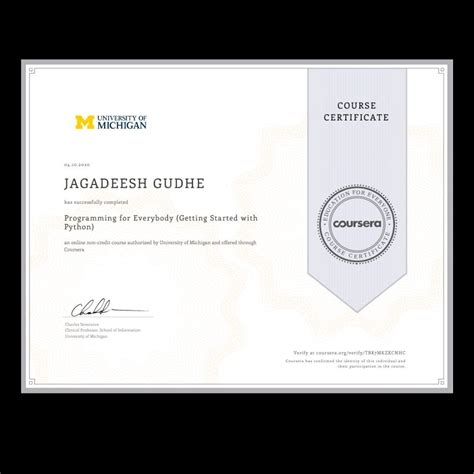 Jagadeesh Gudhe On Linkedin Pythonprogramming Universityofmichigan