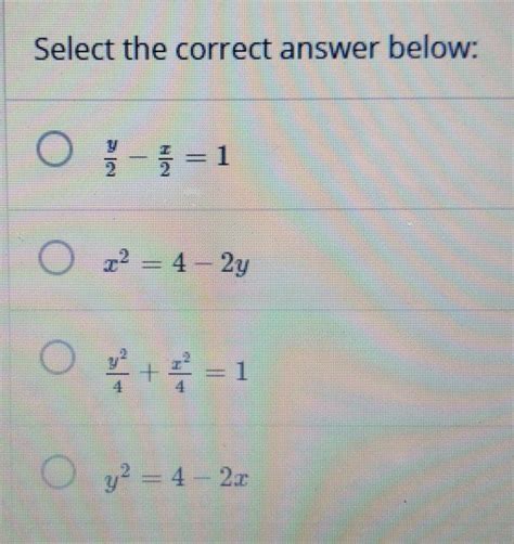 Solved Which Of The Following Correctly Gives The Cartesian Chegg