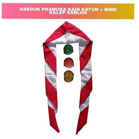 Jual Hasduk Pramuka Kain Katun Ring Kalep Sablon Shopee Indonesia