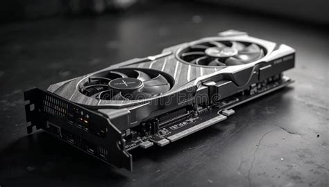 Modern Graphics Card On Sleek Dark Surface Stock Illustration Illustration Of Techsavvy