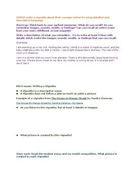 Writing A Vignette By Jenifer Berenberg TPT