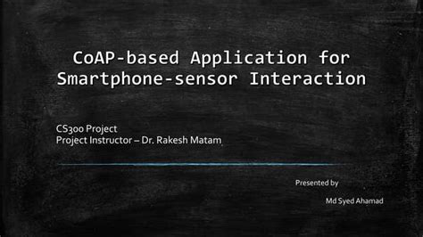 Coap Based Application For Android Phones End Ppt