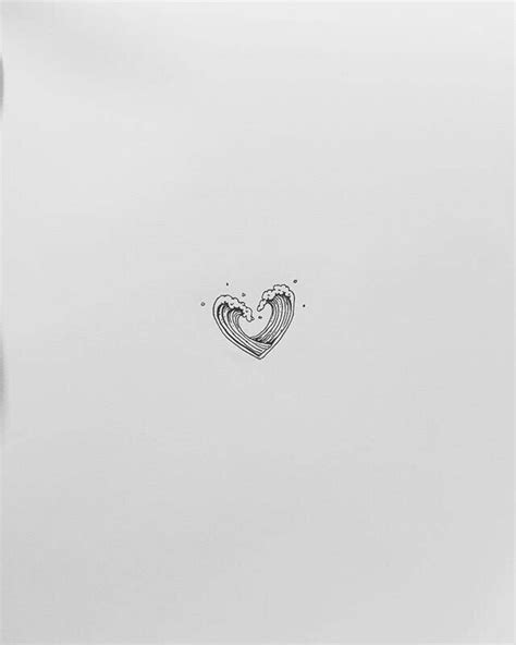 Ocean Inspired Spiral Tattoo Ideas Wave Heart Tattoo Simple Heart Of