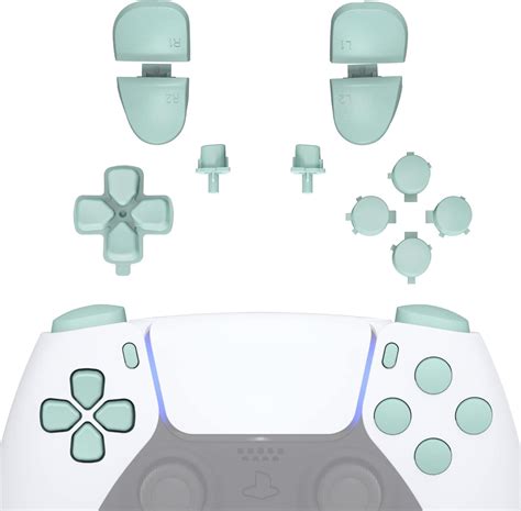 Extremerate Replacement D Pad R1 L1 R2 L2 Triggers Share Options Face Buttons Light Cyan Full