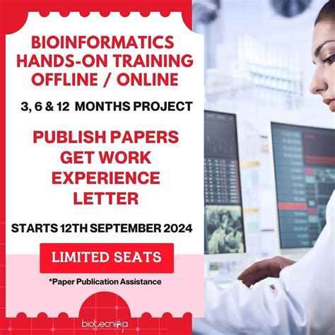 bioinformatics training internship research intern freshers beginners biotecnika