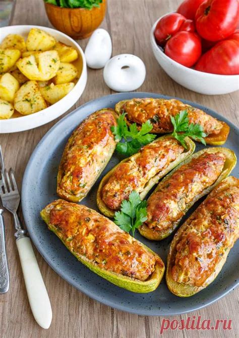 Фаршированные кабачки терияки на Вкусном Блоге Фаршированные кабачк БЛЮДА ИЗ КАБАЧКОВ