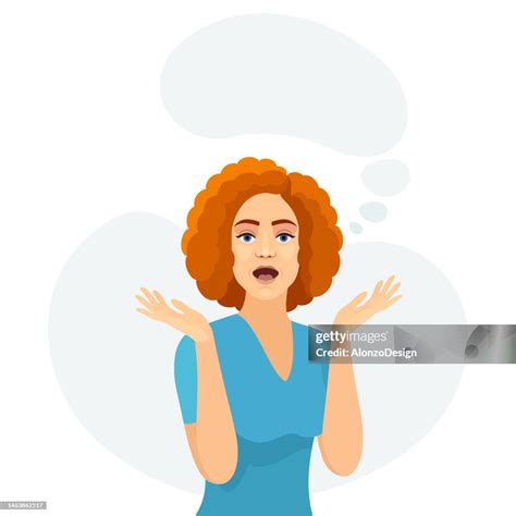 Surprised Amazing Redhead Woman High Res Vector Graphic Getty Images