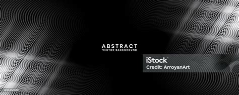 3d 블랙 화이트 테크노 추상 배경은 파도 효과 장식으로 어두운 공간에 레이어와 겹칩니다 현대 그래픽 디자인 요소 줄무늬 스타일 개념 배너 전단지 카드 또는 브로셔 표지 0