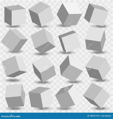 3d Modeling White Cubes White Cubes Vector Stock Illustration Illustration Of Square Vector