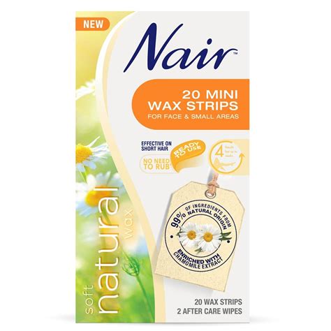 Nair Natural Mini Wax Strips 20 Pack Healthylife
