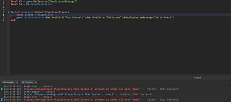 How To Display A Server Chat Message When Part Is Touched Scripting