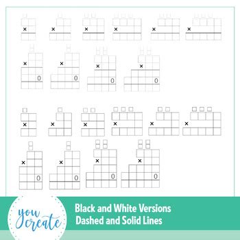Multiplication Templates Clip Art PNG Digit Digit And Digit