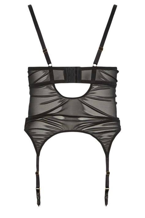 Yours Plus Size Black Lace Detail Basque Yours Clothing