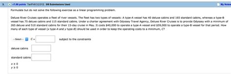 Solved Formulate But Do Not Solve The Following Exercise As
