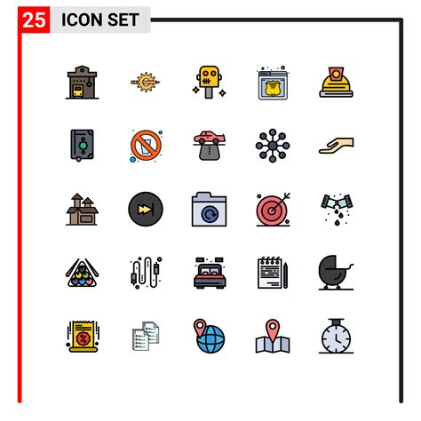 Set Of 25 Modern Ui Icons Symbols Signs For Web Security Development