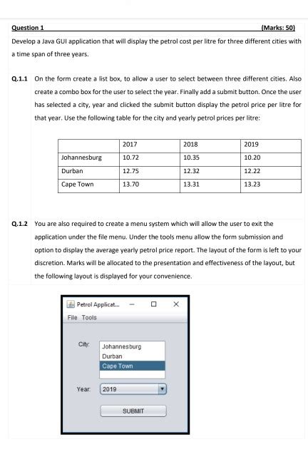 Solved Question Marks Develop A Java Gui Application Chegg