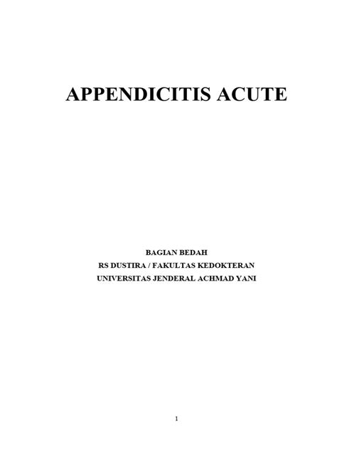 Appendicitis Akut Pdf