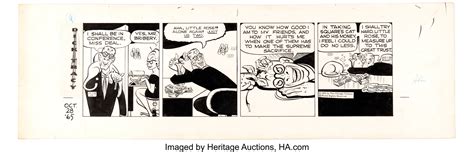 Chester Gould Dick Tracy Daily Comic Strip Original Art Dated Lot