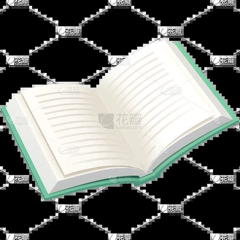 教师节3d绿色翻页书本贴纸素材 花瓣网