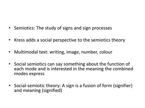 Semiotics Theory