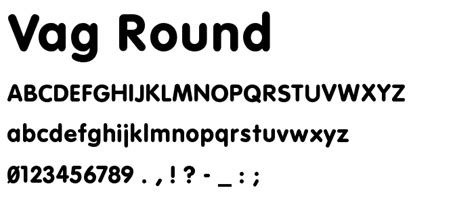 Vag Round Font Basic Sans Serif
