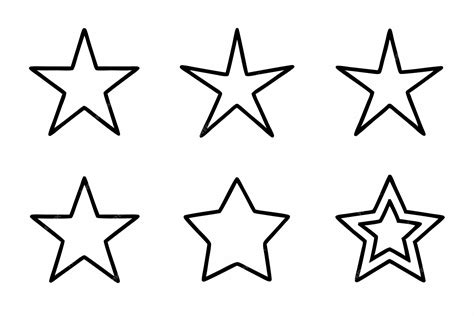 Premium Vector Stars Line Art Drawings For Cosmic And Astral Themed