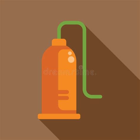 Orange Water Pump With Green Hose For Watering Plants Stock Illustration Illustration Of Grow