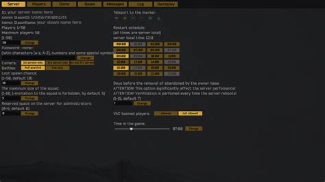 Server Admin Panel Official Deadside Wiki